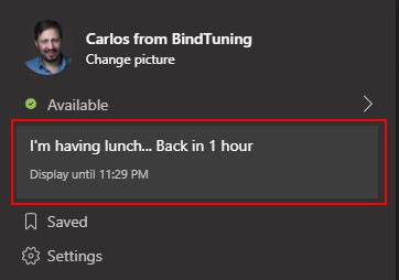 Microsoft Teams 101 How To Set A Custom Status Message Blog