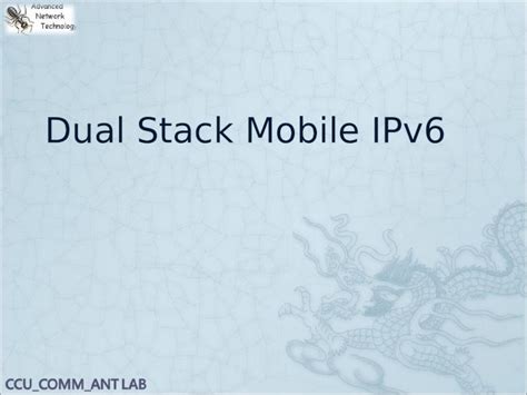 Ppt Dual Stack Mobile Ipv6 Dokumentips