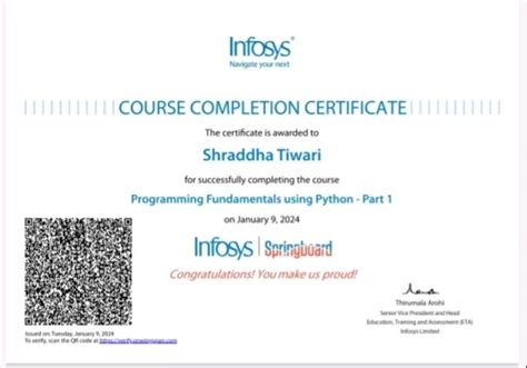 Shraddha Tiwari On Linkedin Python Infosys