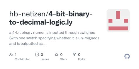 Github Hb Netizen4 Bit Binary To Decimal Logicly A 4 Bit Binary Numer Is Inputted Through