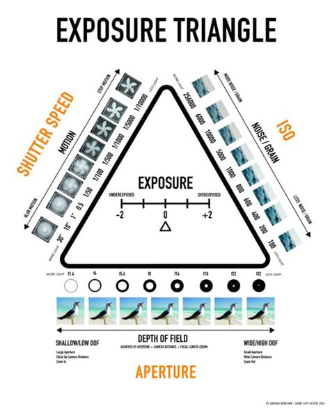 Photography Exposure Triangle Poster Handout By Amanda Schuermann