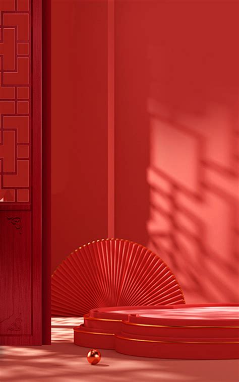 红色喜庆中国风背景 2