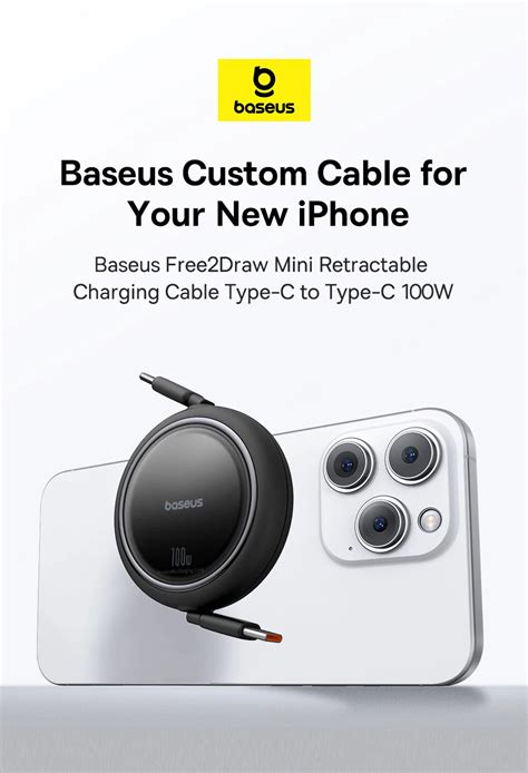 Jual Baseus Free Draw Kabel Data W Mini Retractable Fast Charging Cable Type C To Type C M
