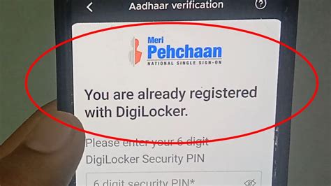 Fix You Are Already Registered With Digilocker Please Enter Your Digit Digilocker Security