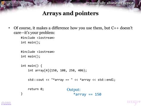 dynamically allocating arrays ppt download