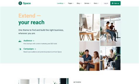 Hero Sections Snippets Space Multipurpose Responsive Template