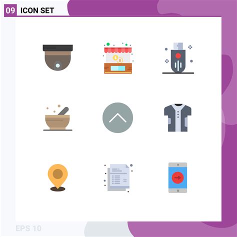 9 Universal Flat Colors Set For Web And Mobile Applications Media Science Devices Soup Storage