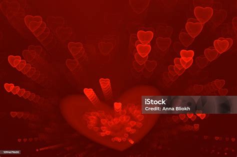 레드 하트 색종이 패턴 추상 발렌타인 데이 달콤한 하루 사랑 불꽃 폭발 네온 바람 배경 프랙탈 휴일 밝은 미술 하트 모양에 대한 스톡 사진 및 기타 이미지 Istock