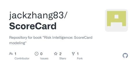 Github Jackzhang83scorecard Repository For Book Risk Intelligence Scorecard Modeling