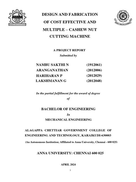 project report pdf technology and engineering