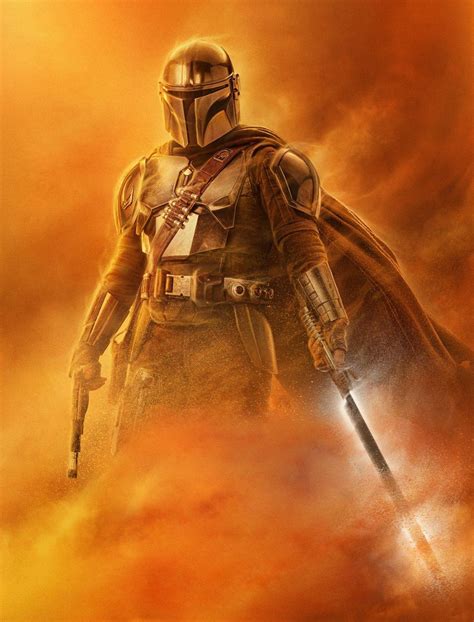 Star Wars The Book Of Boba Fett Official Poster Featuring Din Djarin