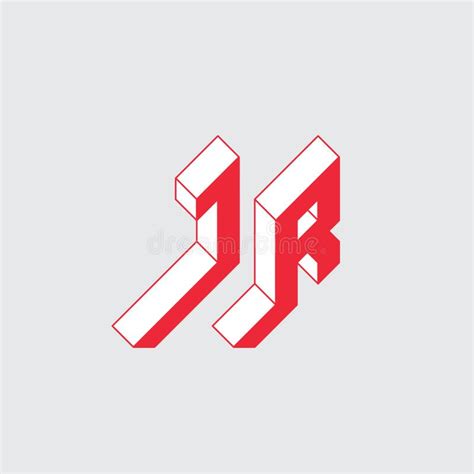 Letter J And R Monogram Or Logotype Three Dimension Original Letters Jr Logo Or 2 Letter