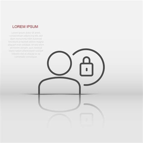 Premium Vector Login Icon In Flat Style People Secure Access Vector
