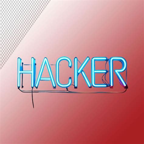 Hacker Neon Light On Transparent Background Premium AI Generated PSD