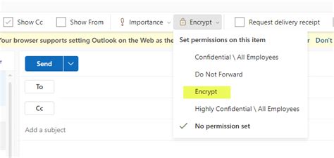 How To Send An Encrypted Email In Outlook