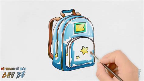 Cách vẽ tranh và tô màu CẶP SÁCH CHO BÉ ĐI HỌC How to Draw a Backpack VẼ TRANH TÔ MÀU CHO BÉ