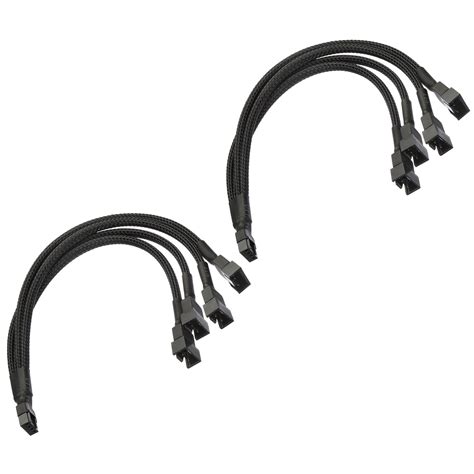 uxcell pwm fan splitter cable 4 pin female to 3 pin male 10 6 pc fan