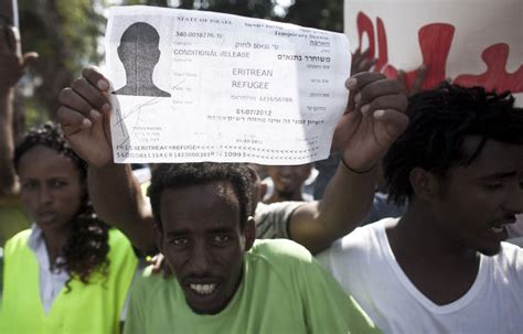 Eritrean Immigrant Holds Fake Refugee Visa Editorial Stock Photo
