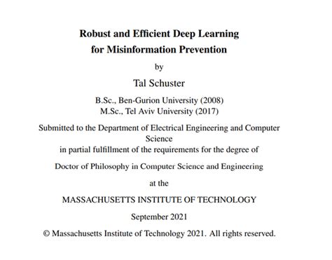 【mit博士论文】鲁棒高效的深度学习在虚假信息预防中的应用 知乎