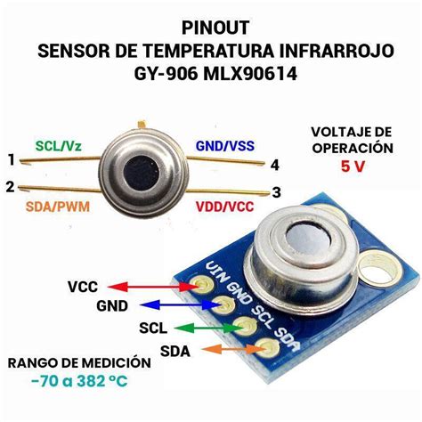 sensor temperatura sin contacto gy 906 mlx90614 robot electronica