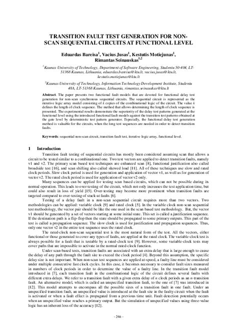 Pdf Transition Fault Test Generation For Non Scan Sequential Circuits