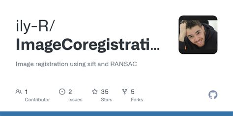github ily r imagecoregistration image registration using sift and
