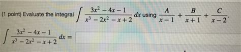 solved 1 point calculate the integral below by partial