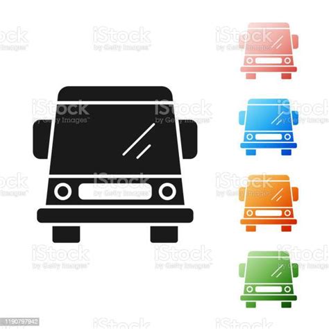 흰색 배경에 격리 된 검은 색 자동차 아이콘입니다 전면 뷰입니다 다채로운 아이콘을 설정합니다 벡터 일러스트레이션 0명에 대한 스톡 벡터 아트 및 기타 이미지 Istock