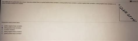 Solved The Scatter Plot Of A Paired Data Set Is Shown