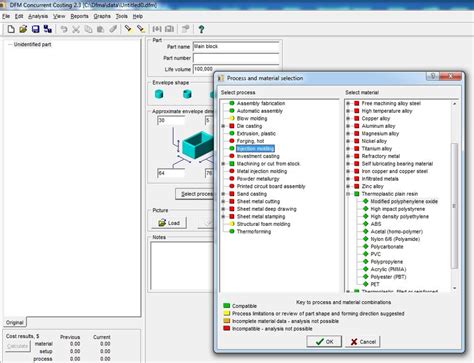 The GUI For Selecting The Process And Material Download Scientific Diagram