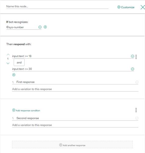 Ibm Cloud Watson Conversation Condition Response Not Working As