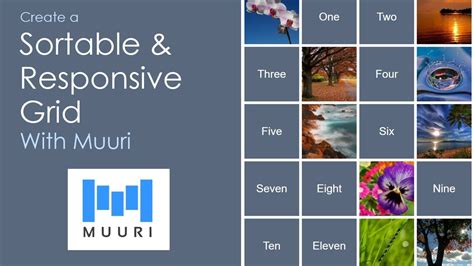 Create A Sortable Responsive Grid With Muuri