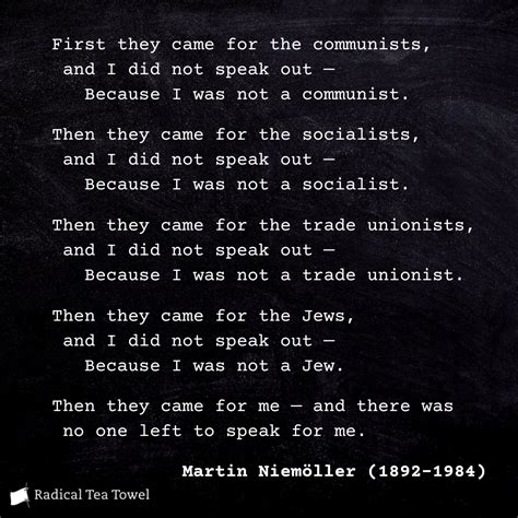 Then They Came For Me The Story Of Martin Niemöller Radical History Blog