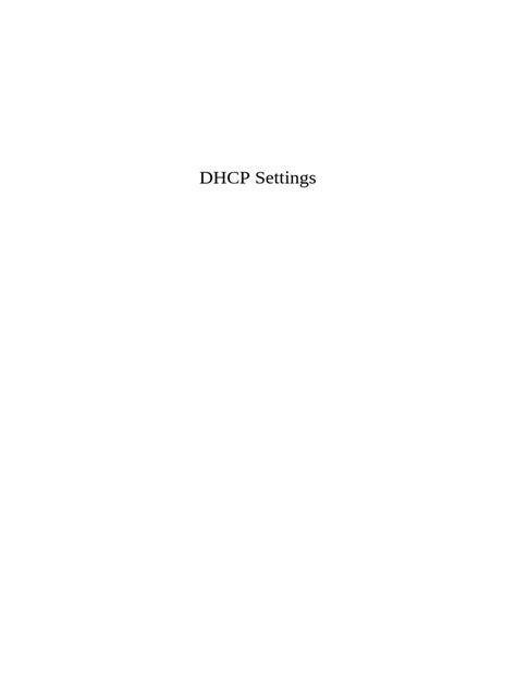 23 Dhcp Settings Pdf