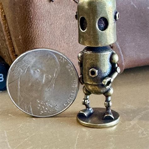 Bitsy The Brass Robot Figurine Etsy