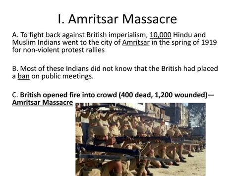 Ppt I Amritsar Massacre Powerpoint Presentation Free Download Id