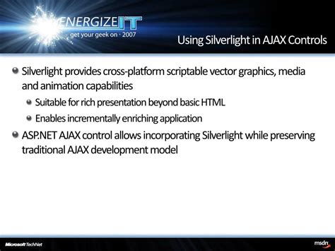 ppt developing asp ajax controls with silverlight powerpoint
