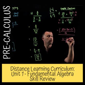 PreCalculus Unit 1 Fundamental Algebra Skills Review By Master Scholars
