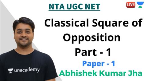 Classical Square Of Opposition Part 1 Paper 1 Unacademy Live Nta Ugc Net Abhishek Kumar