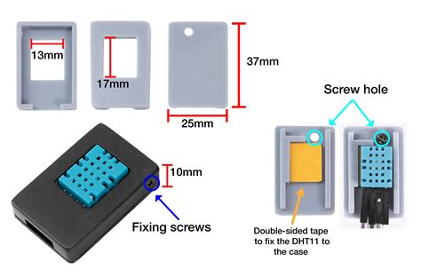 dht 11 humidity sensor case arduino raspberry enclosure box protection