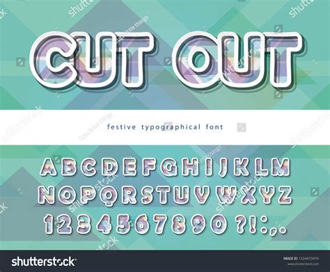 Modern Dynamic Font Cut Out Stylized Stock Vector Royalty Free 1524473474 Shutterstock