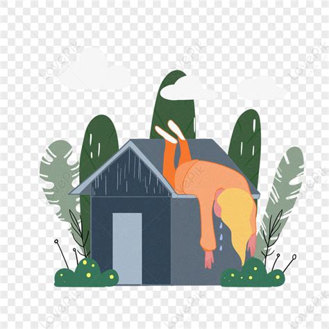 집 일러스트 고립 된 개념 그림에서 손으로 그린 외로운혼자격리 Png 일러스트 무료 다운로드 Lovepik