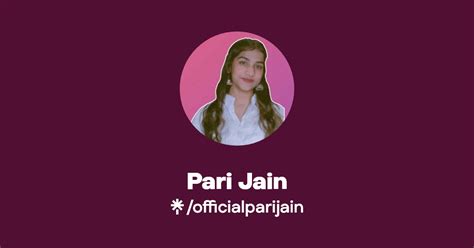 Pari Jain Instagram Linktree