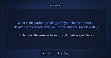 What Is The Pathophysiology Of Hypercholesterolemia Elevated Cholesterol Levels In Chronic