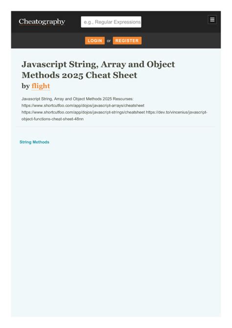 Js Cheat Sheet