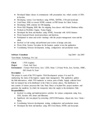 Swaminathan JAVA JEE 13 Years IT Experience PDF
