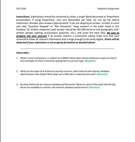 solved itec 4242 module 6 assignment instructions