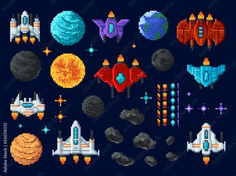 Photo And Art Print Arcade Shooter 8 Bit Pixel Art Game Space Invaders