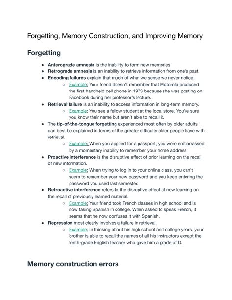 Forgetting Memory Construction And Improving Memory Forgetting Memory Construction And