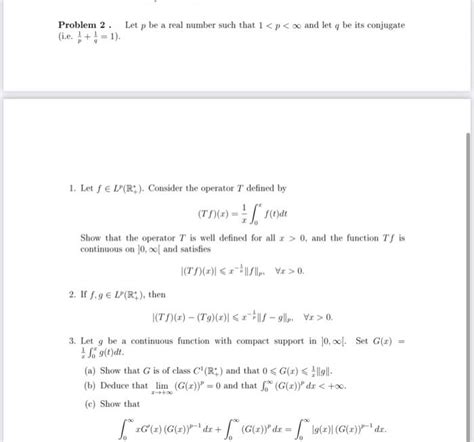 Solved Problem Let P Be A Real Number Such That Chegg